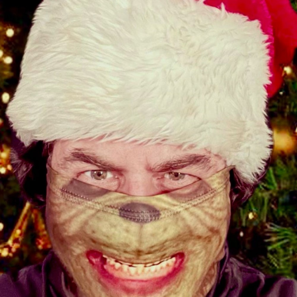 Christmas Grouch Cloth Face Mask